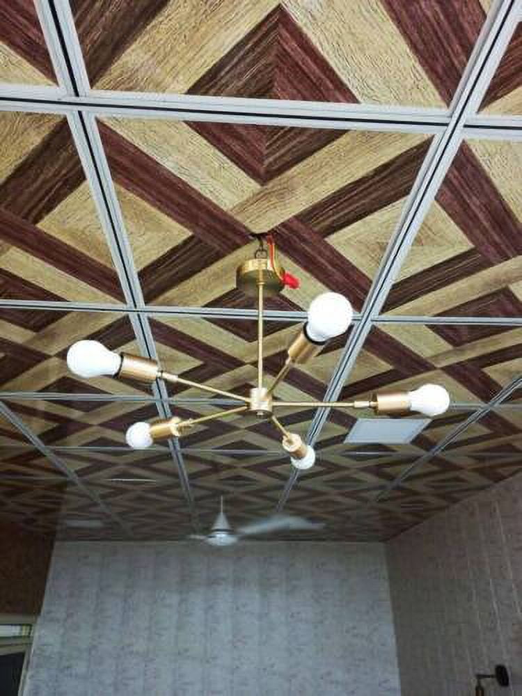 5 Lights Chandelier - Sputnik Brass Chandelier Light - Brass Ceiling ...
