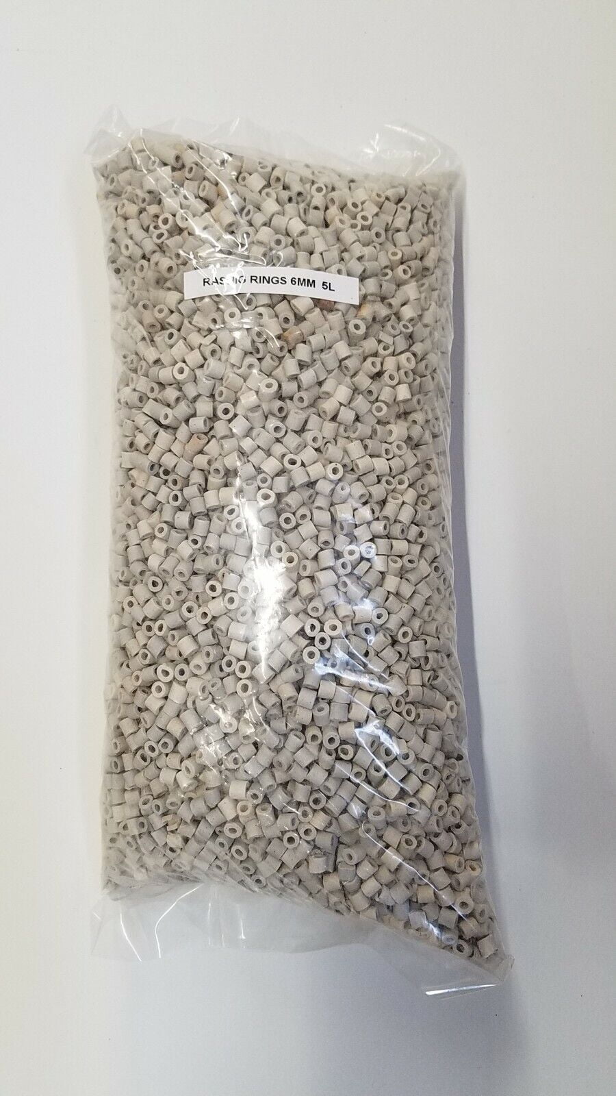 5 Liter (5000cc) 6mm Ceramic Raschig Rings Reflux Column Packing ...