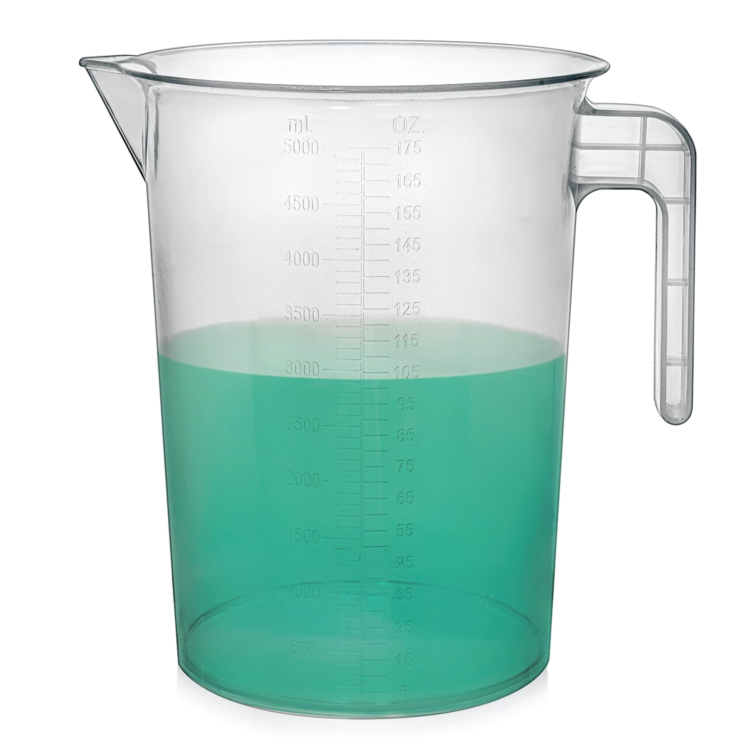 5 Liter Measuring Pitcher | 1.3 Gallon Shatterproof Plastic Large ...