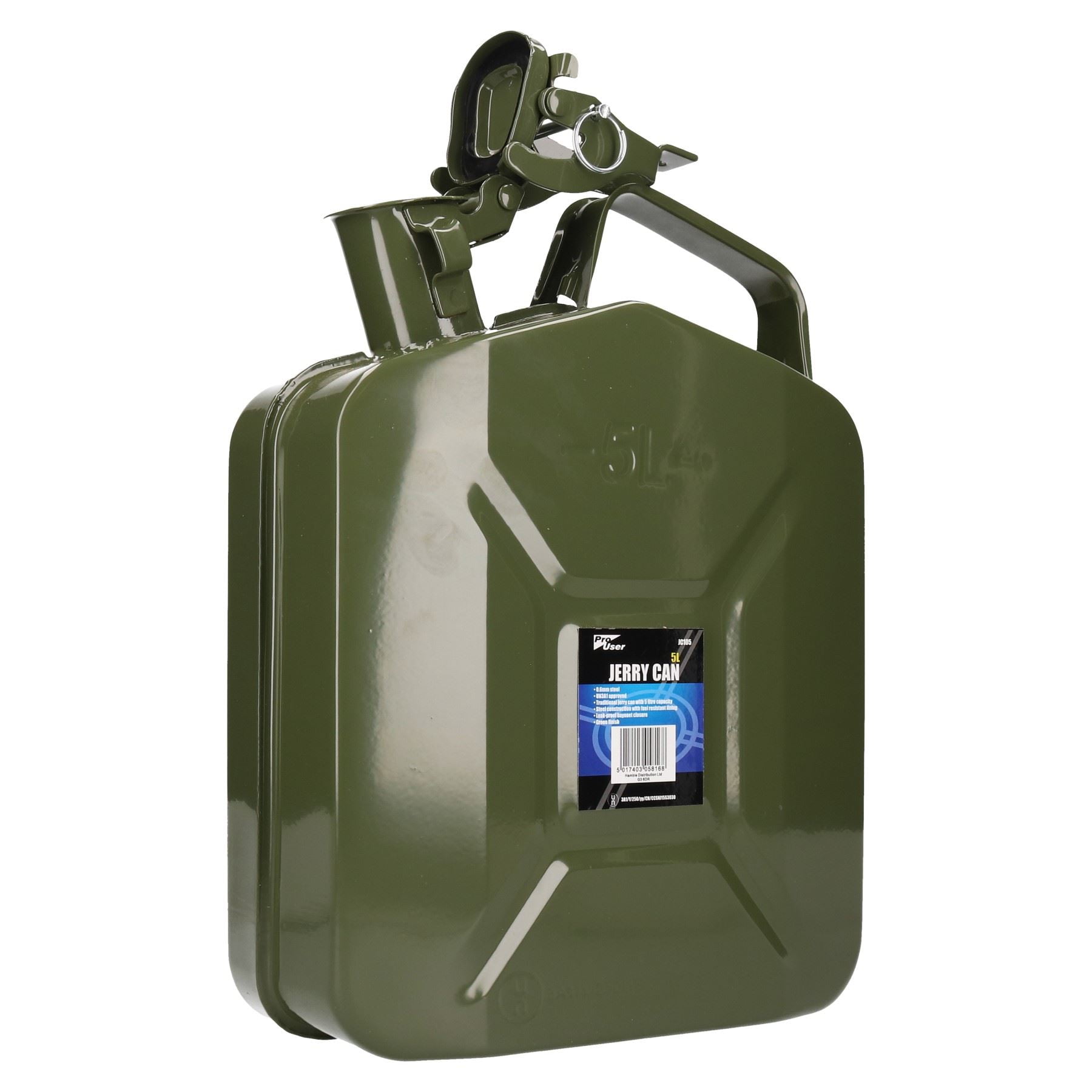 5 Litres Metal Fuel Jerry Can Holder Storage for Petrol Diesel Oil ...