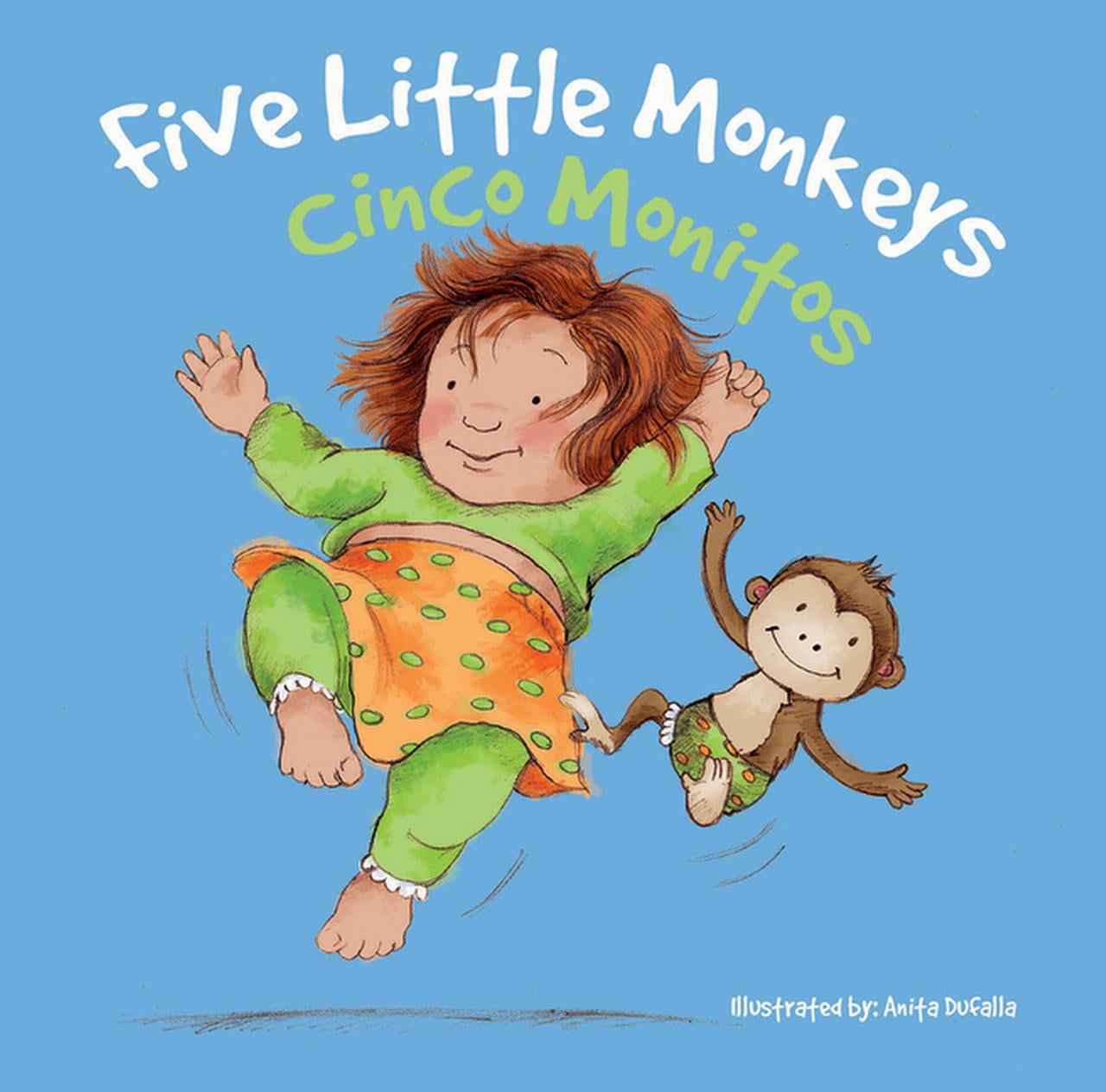 5 Little Monkeys Cinco Monitos (Board Book) - Walmart.com
