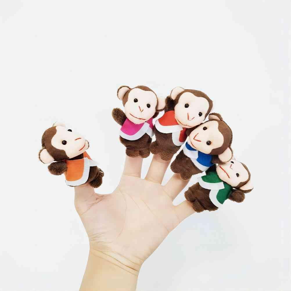 5 Little Monkeys Finger Puppets for Kids, 7 Pack Plush Finger Puppets ...