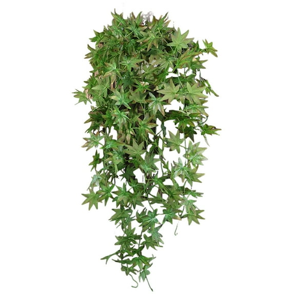 5-Lobed Maple Leaf Wall Hanging - Rattan Artificial Plant Decor For ...