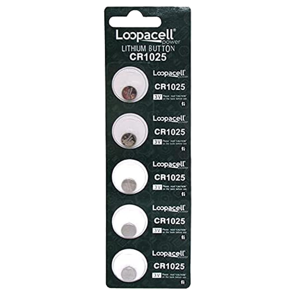 5 Loopacell CR1025 Lithium Battery 3V Button Cell for Digital Scales ...
