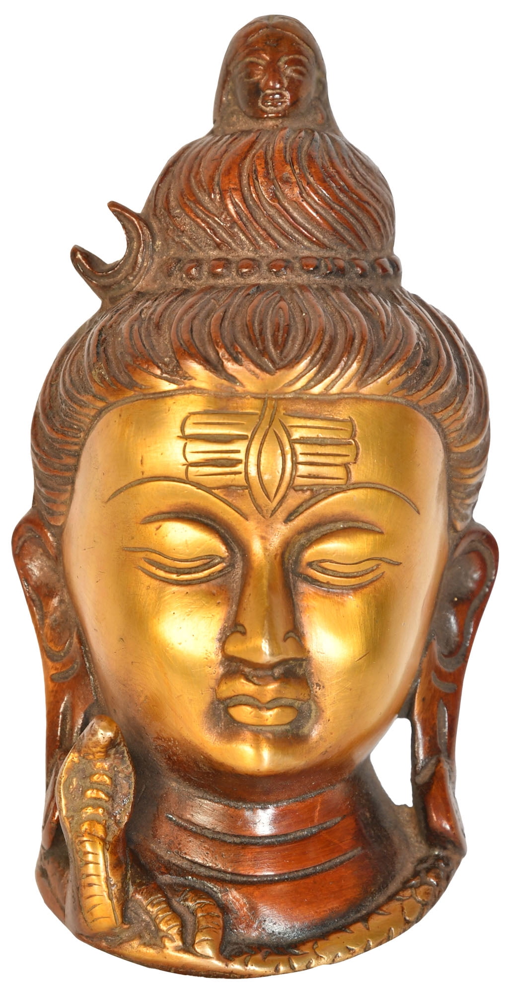 5" Lord Shiva Wall Hanging Mask In Brass | Handmade | Made In India ...