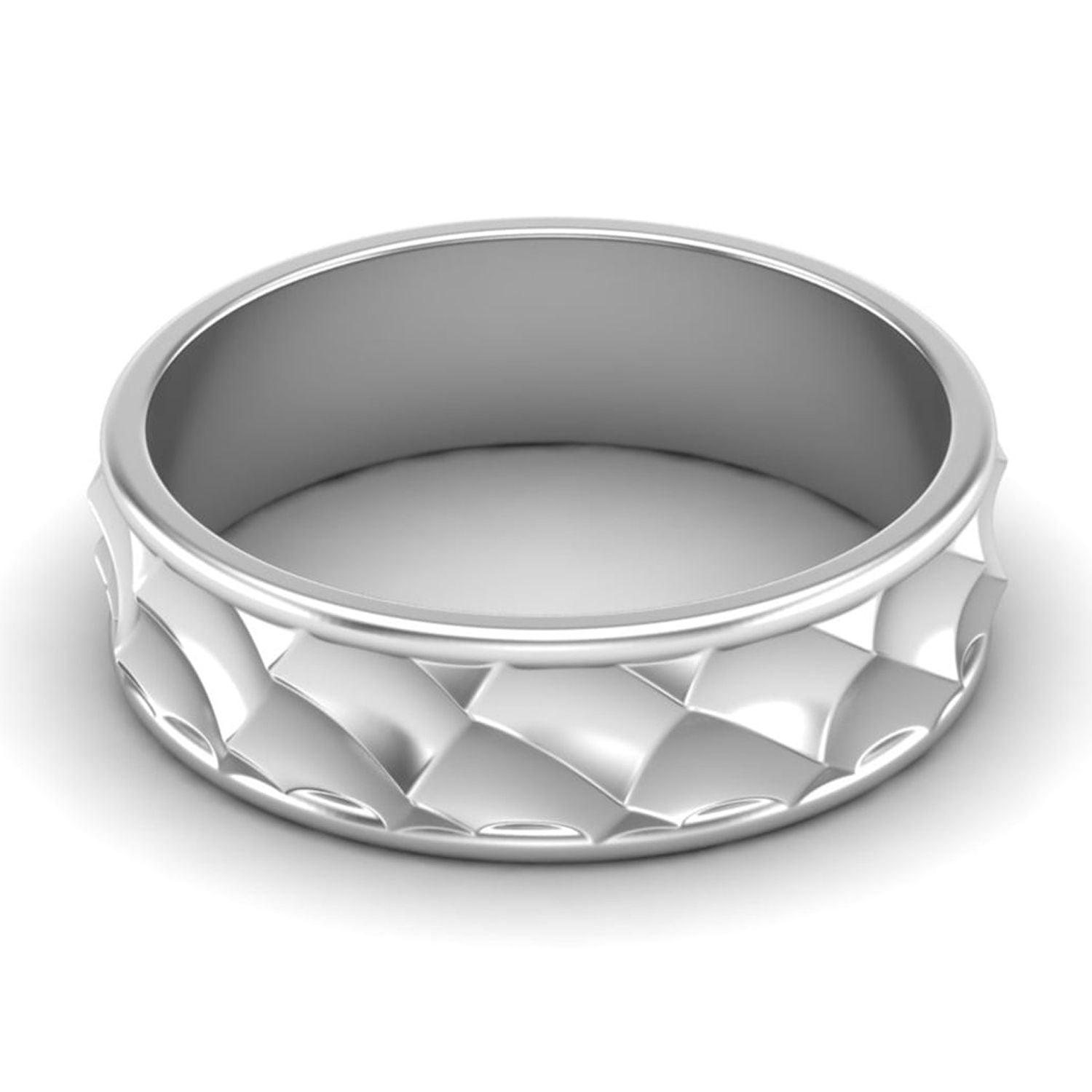 Mooneye 925 Sterling Silver Diamond Cut Texture Women Band Ethical ...