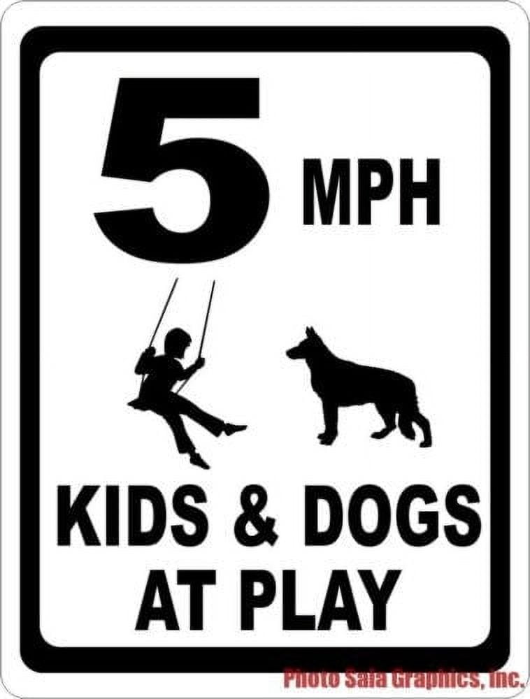 5 MPH Kids & Dogs at Play Sign - Walmart.com