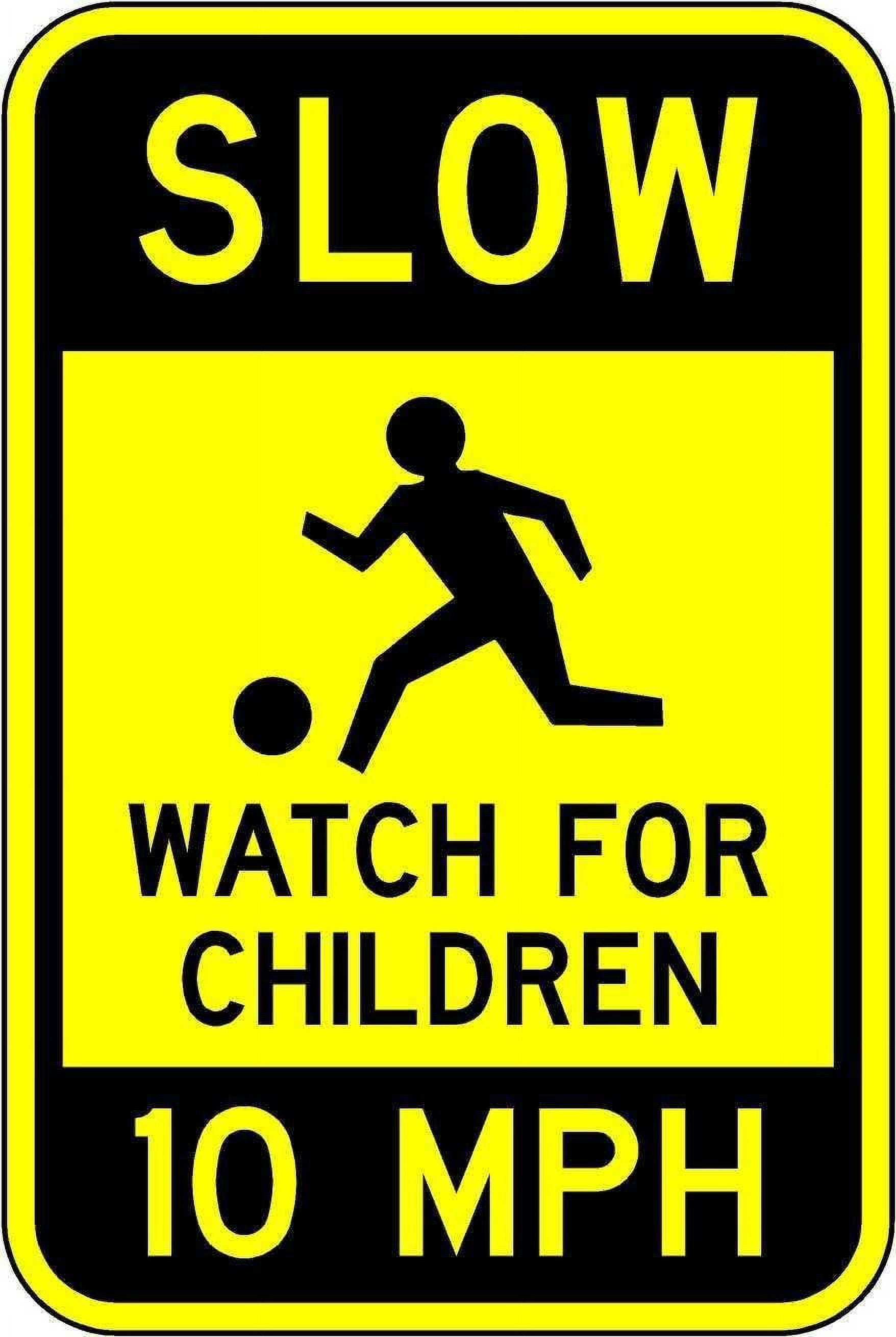 5 MPH Speed Limit Watch for Children Sign 12 X 16-3M High Intensity ...