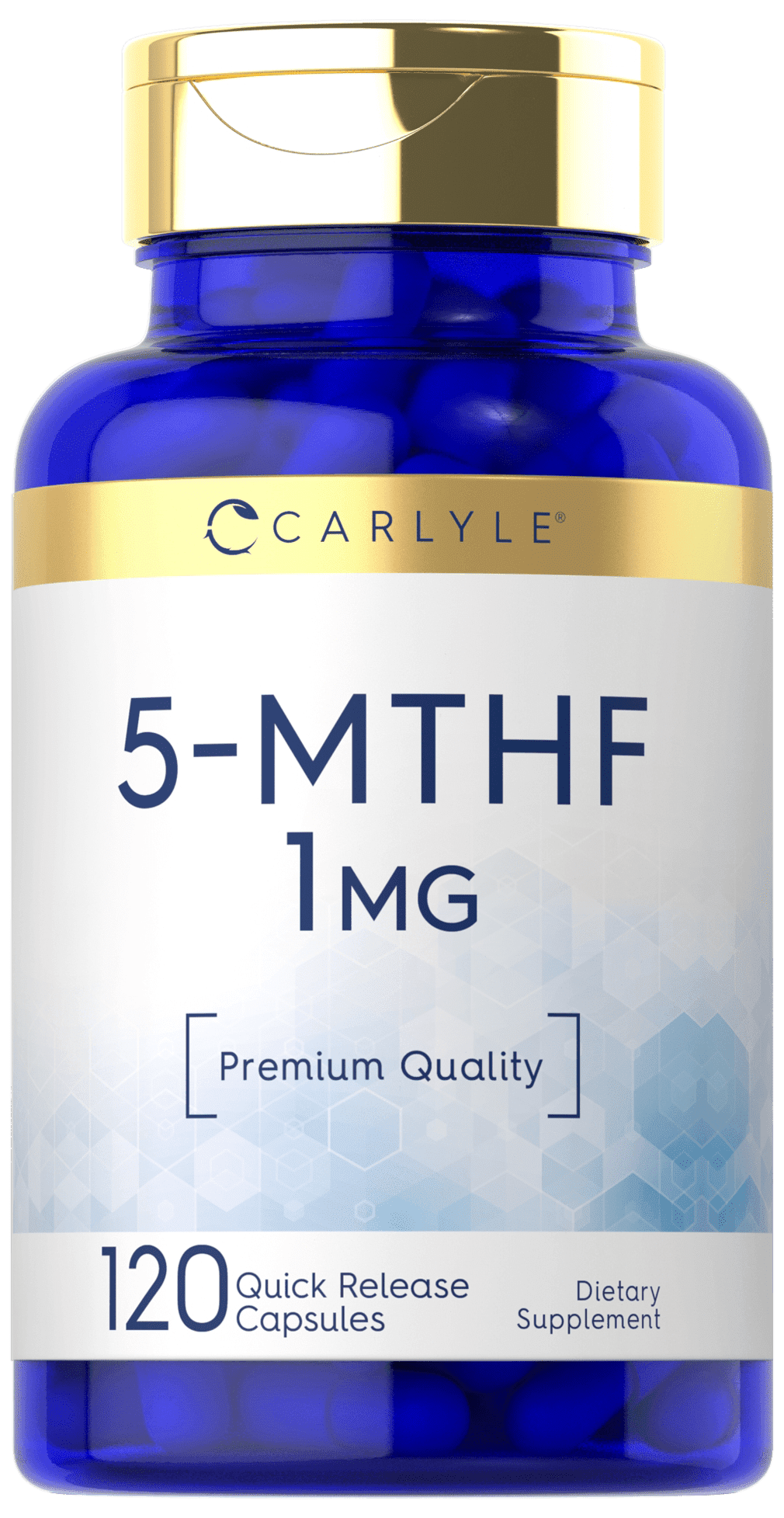 Carlyle 5-MTHF Supplement 1mg Capsules Bioavailable Folic Acid ...