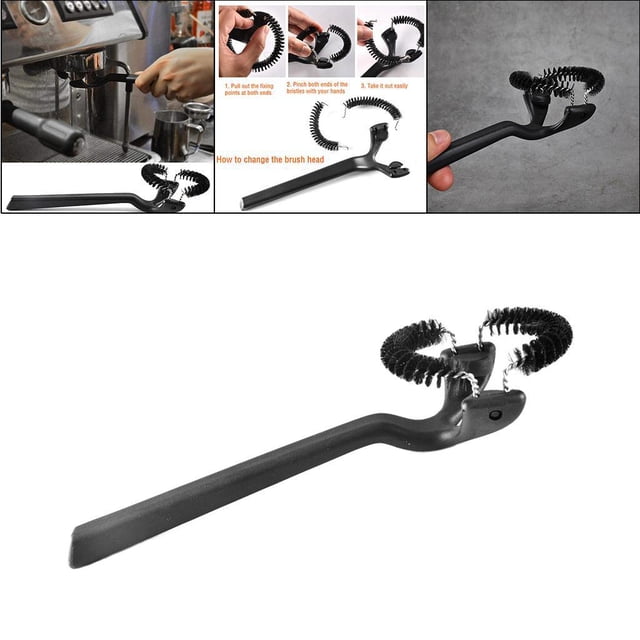 5 Machine Brush Cleaner Coffee Maker Removable Nylon Bristles Espresso ...