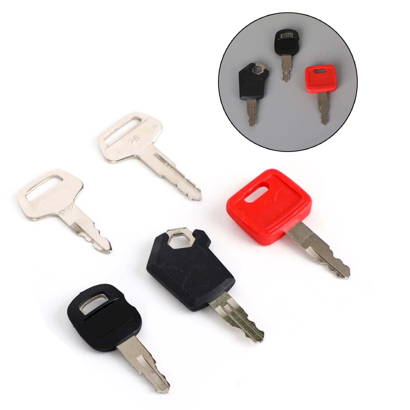 5 Master Heavy Equipment Keys For Caterpillar John Deere Kato Komatsu ...