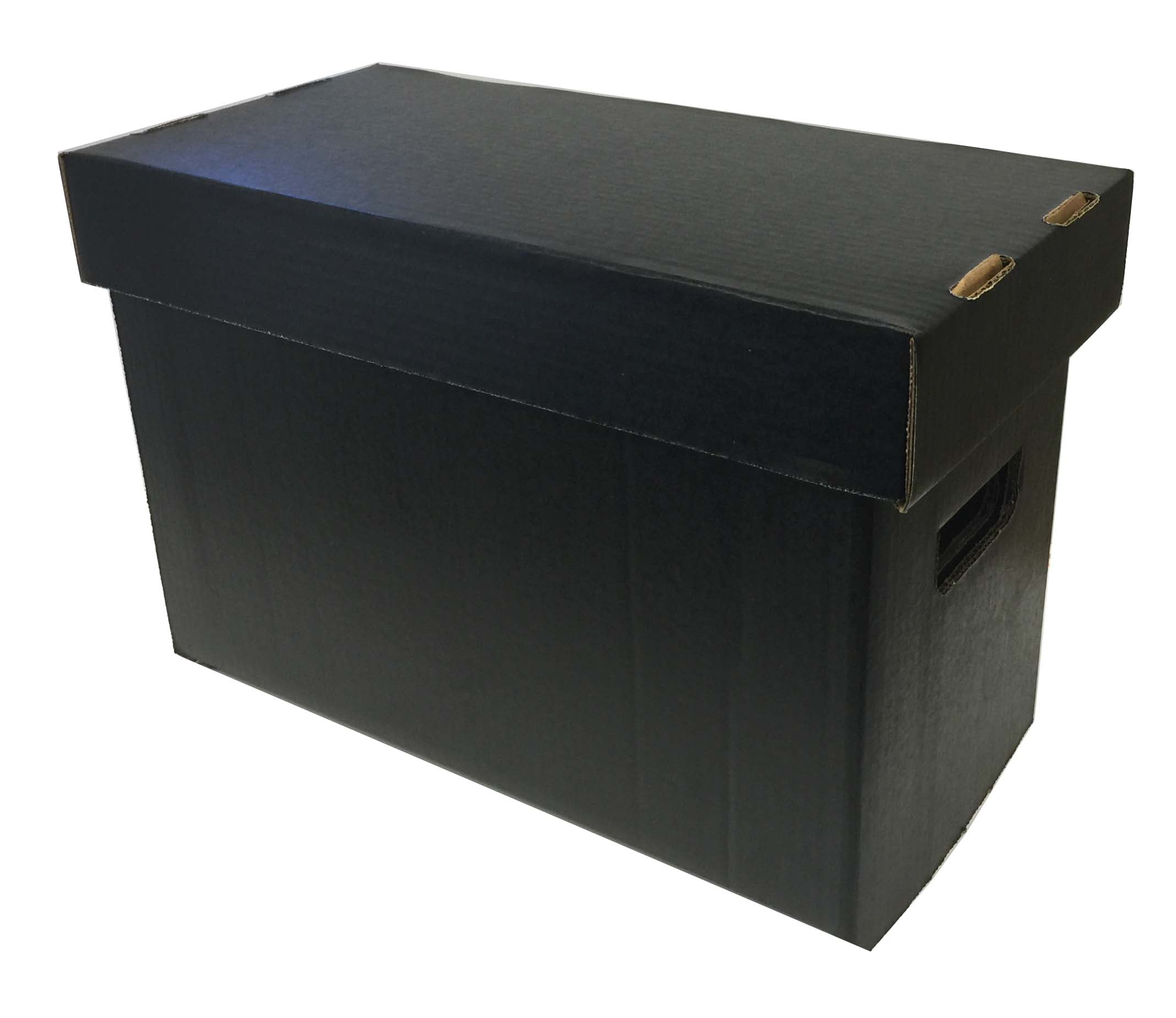 Max Pro Short Cardboard Comic Storage Boxes, 5 Black Containers, Holds ...