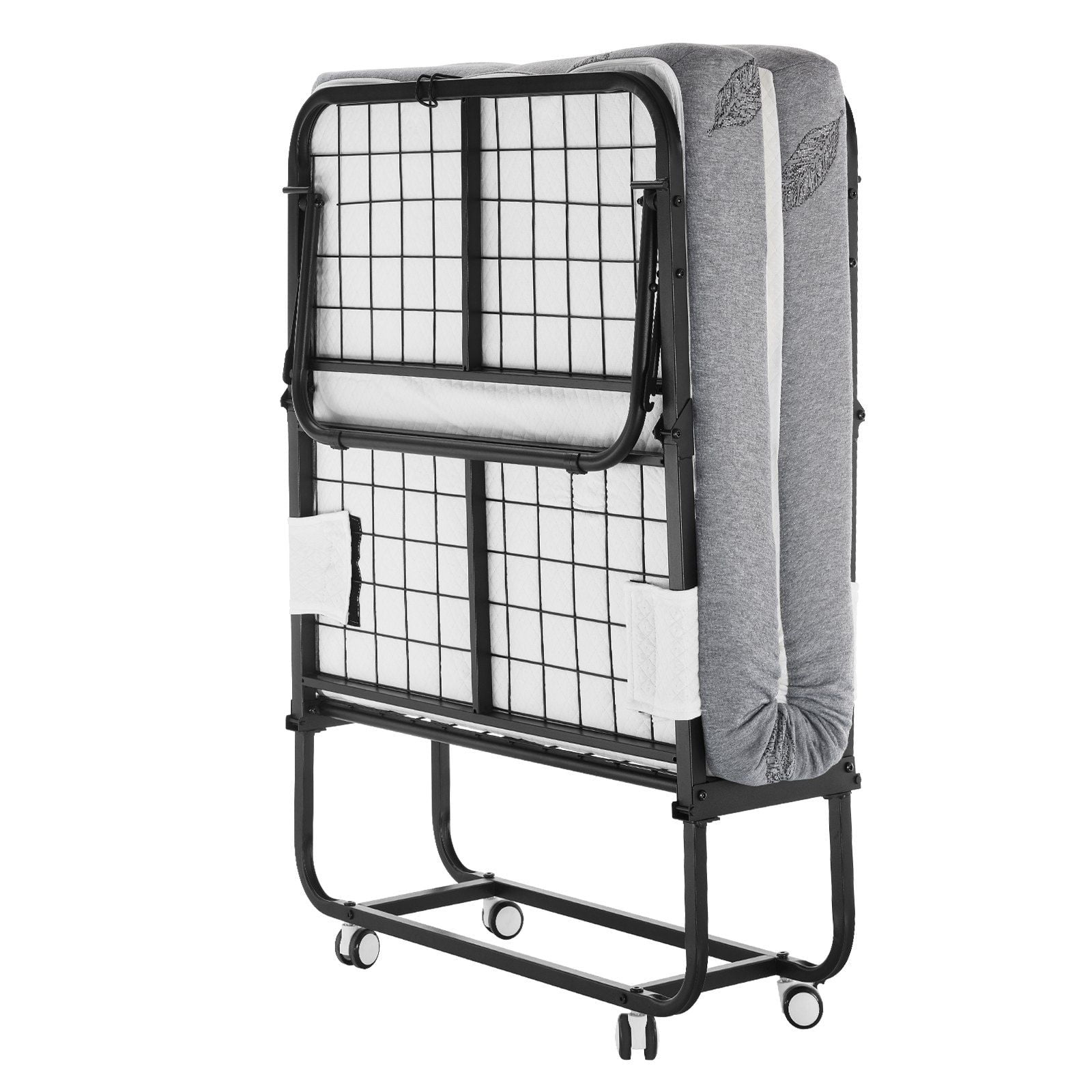 5" Memory Foam Folding Bed, Twin, Grey - Compact Foldaway Bed for Space ...