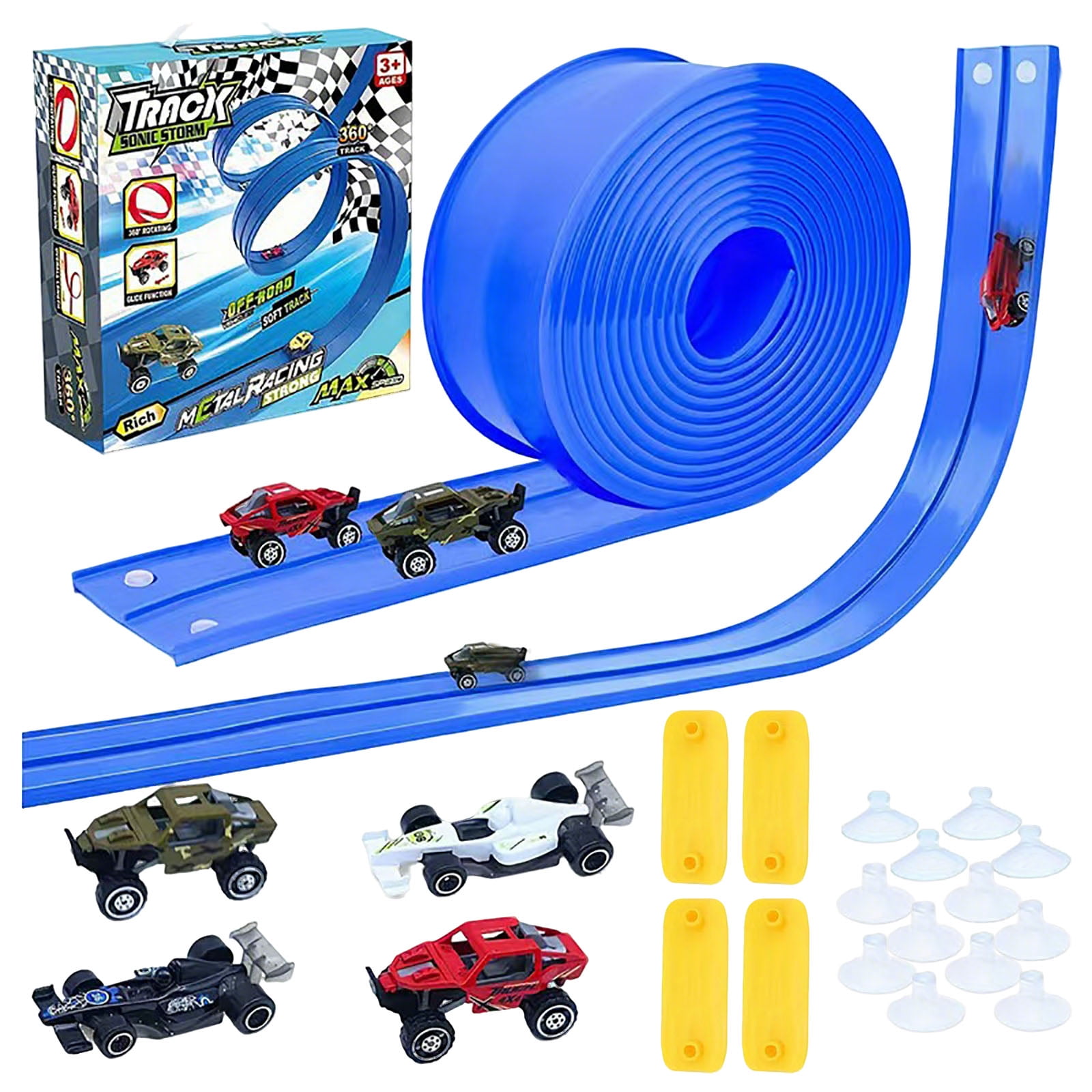 5-Meter Blue Diy Diy Modular Soft Track Racing Car with Inertia ...