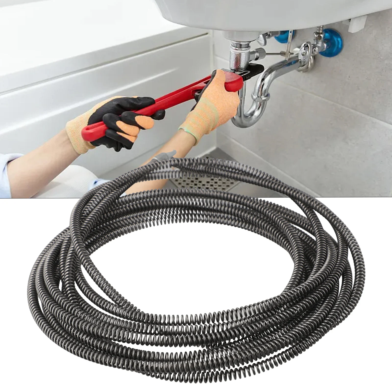 5 Meter Electric Drill Drain Dredging Spring Sink Cleaner Sewer ...