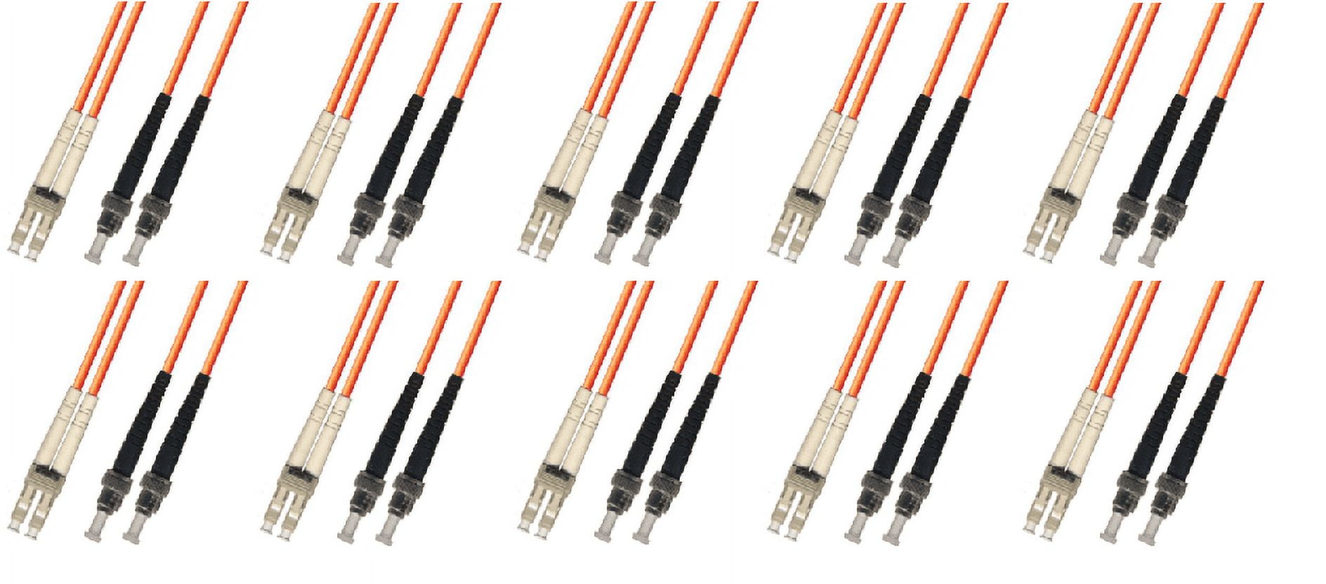5 Meter Multimode Duplex Fiber Optic Cable (62.5/125) - LC to ST ...
