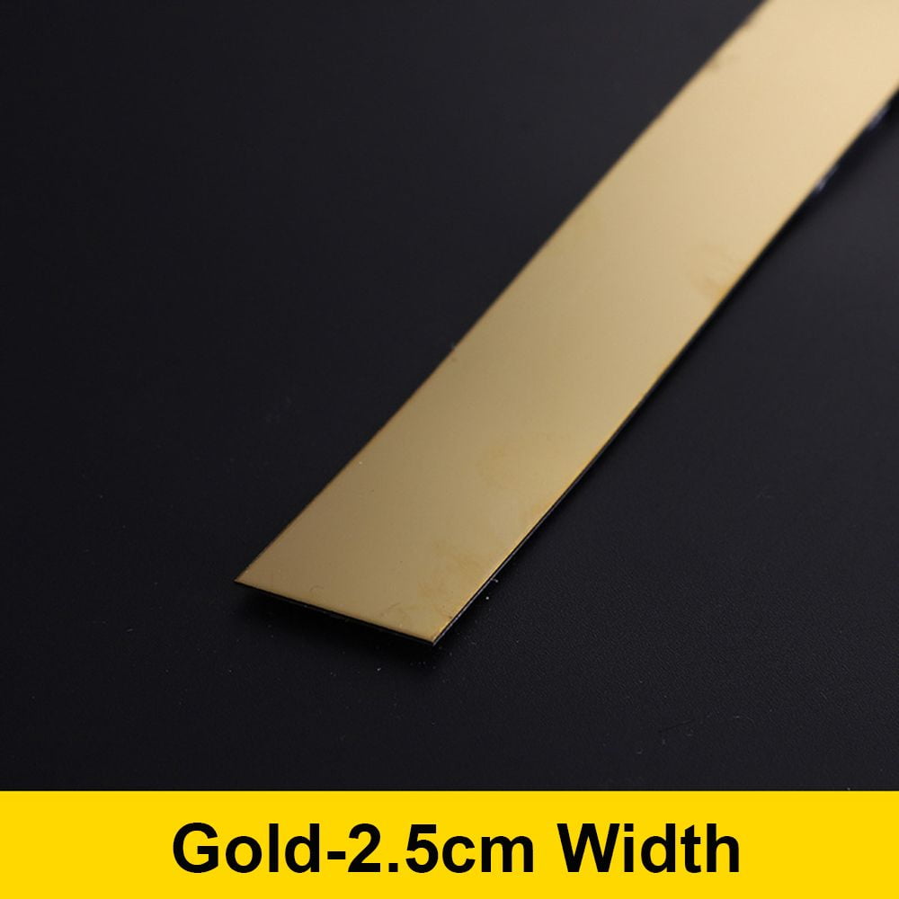 5 Meter Stainless Steel Wall Sticker Decorative Lines Decorative Strip ...