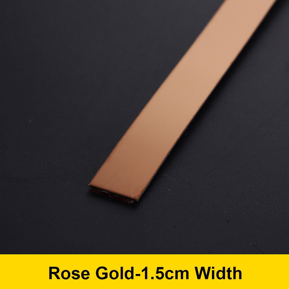 5 Meter Stainless Steel Wall Sticker Decorative Lines Decorative Strip ...