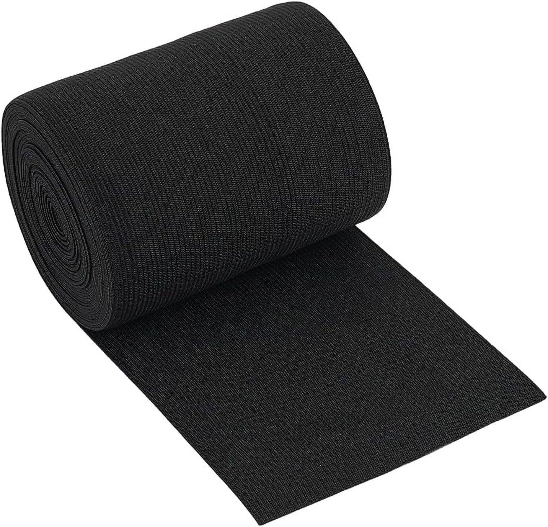 5 Meters/5.5 Yards 100mm Wide Black Flat Elastic Band Heavy Stretch ...