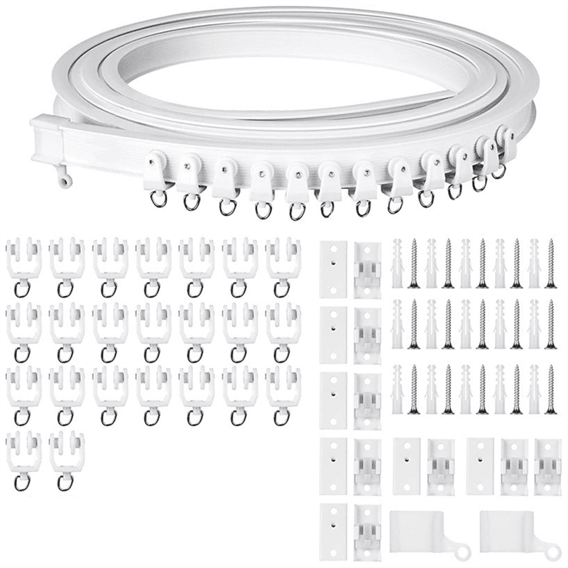 5 Meters PVC Curtain Curved Rail Track Silent Slide Rail Can Be Bent U ...