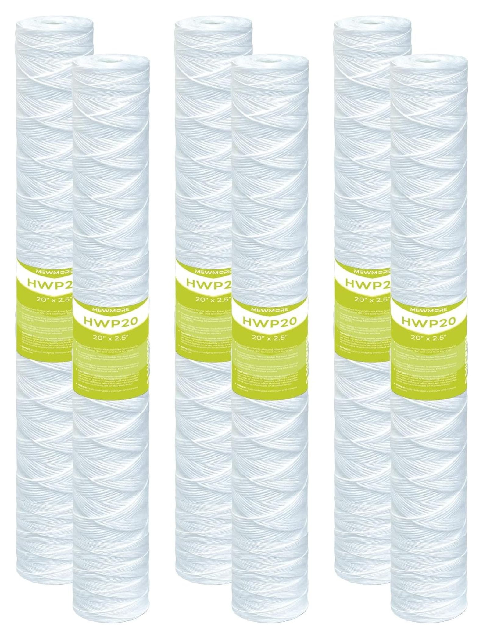 5 Micron Whole House Water Filter Cartridge, String Wound Sediment ...