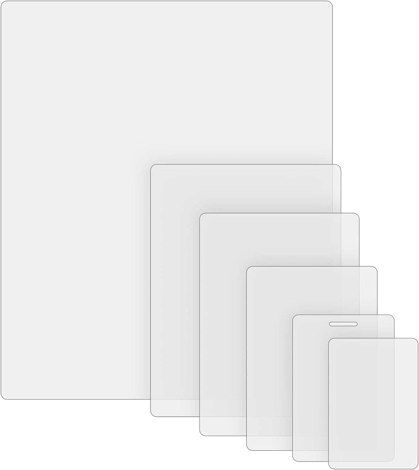 5 Mil Laminating Sheets 150 Pack, Various Sizes Thermal , Clear ...