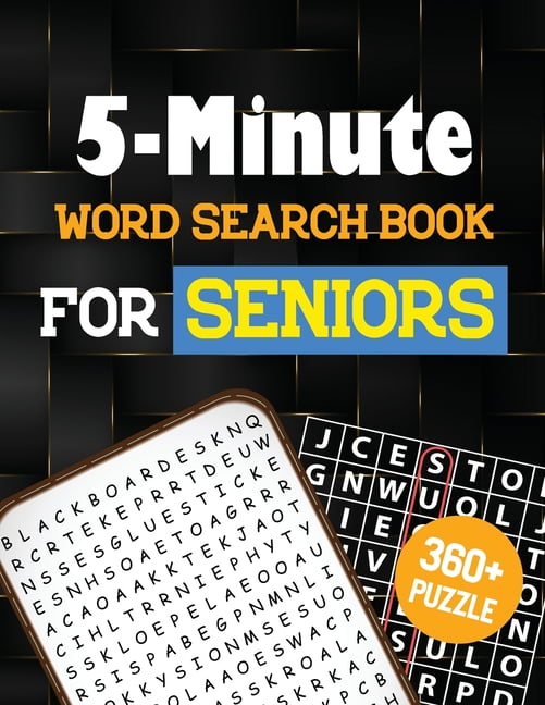 5-Minute Word Search Book for Senior: 360+ Large-Print Christmas Word ...