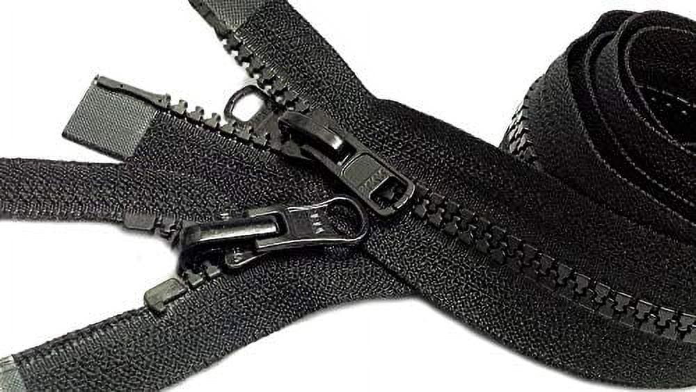 #5 Molded Black Vislon YKK Jacket Reversible 2-Way Separating Zipper ...