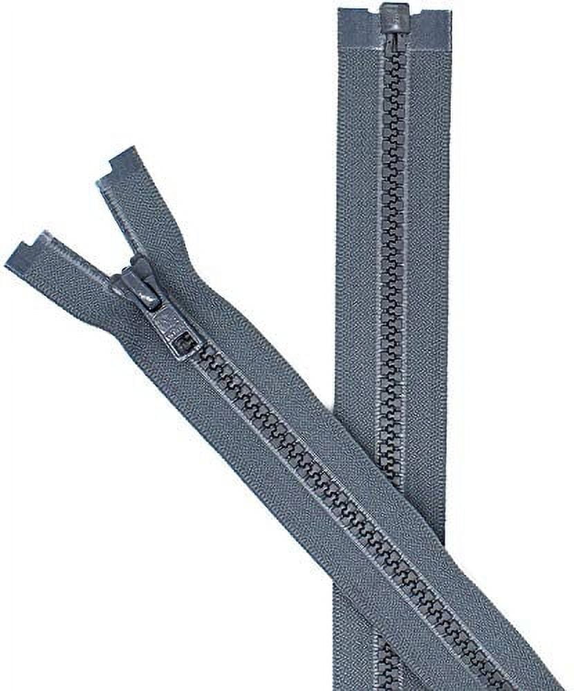 #5 Molded Medium Grey 578 Vislon YKK Jacket Separating Zippers - Made ...