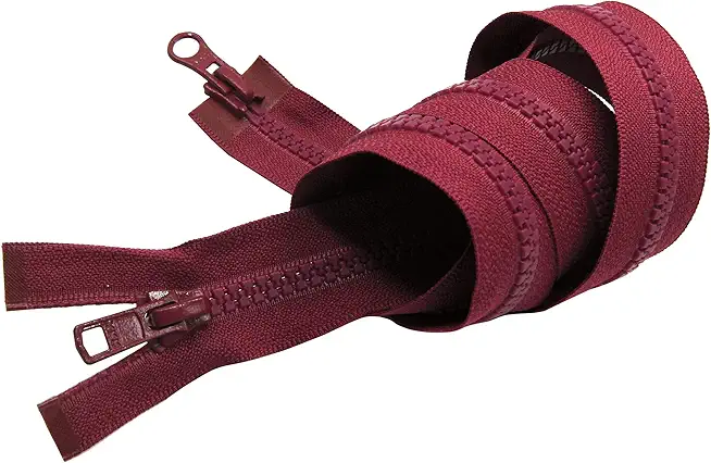 #5 Molded Vislon Burgundy YKK Jacket 2-Way Separating Zipper - Color ...