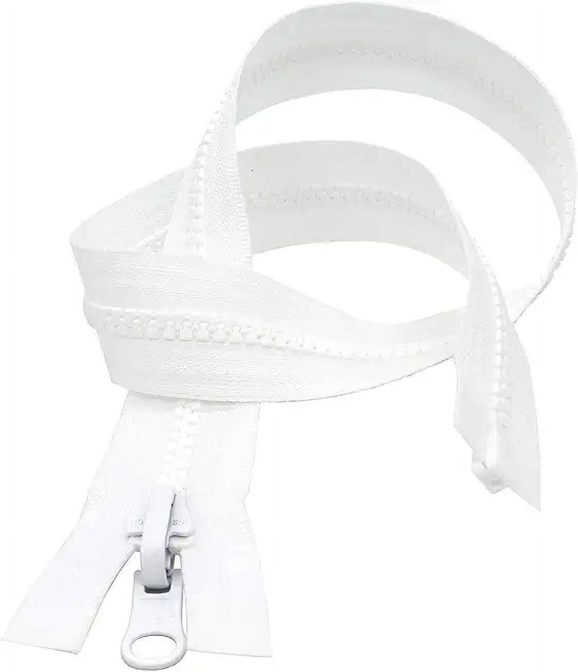 #5 Molded White Vislon YKK Jacket Reversible Separating Zipper - Made ...