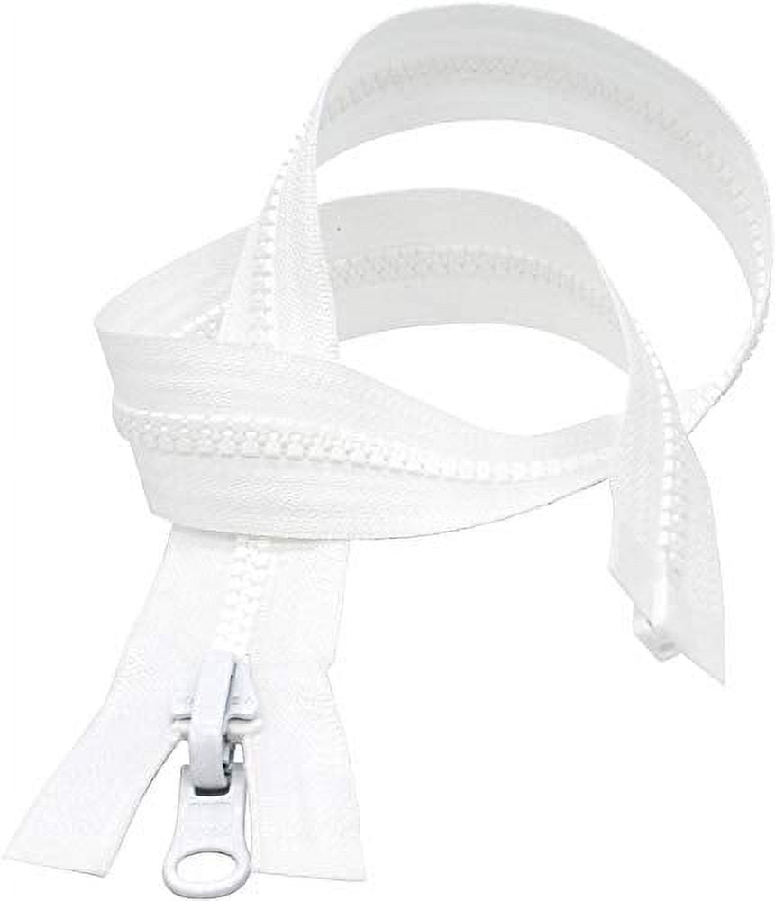 #5 Molded White Vislon YKK Jacket Reversible Separating Zipper - Made ...