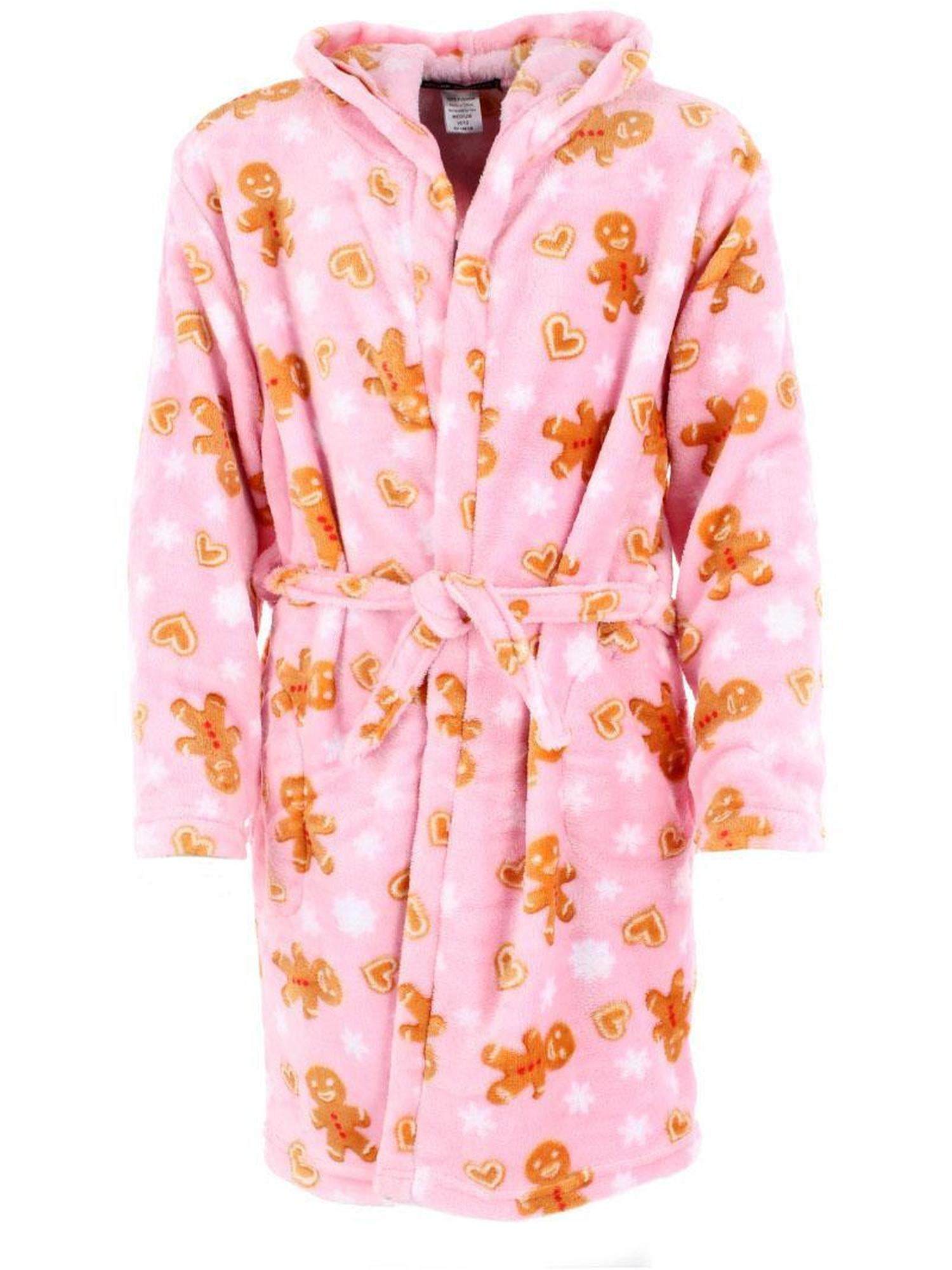 5 More Minutes Girl's Gingerbread Snowflake Plush Robe - Walmart.com
