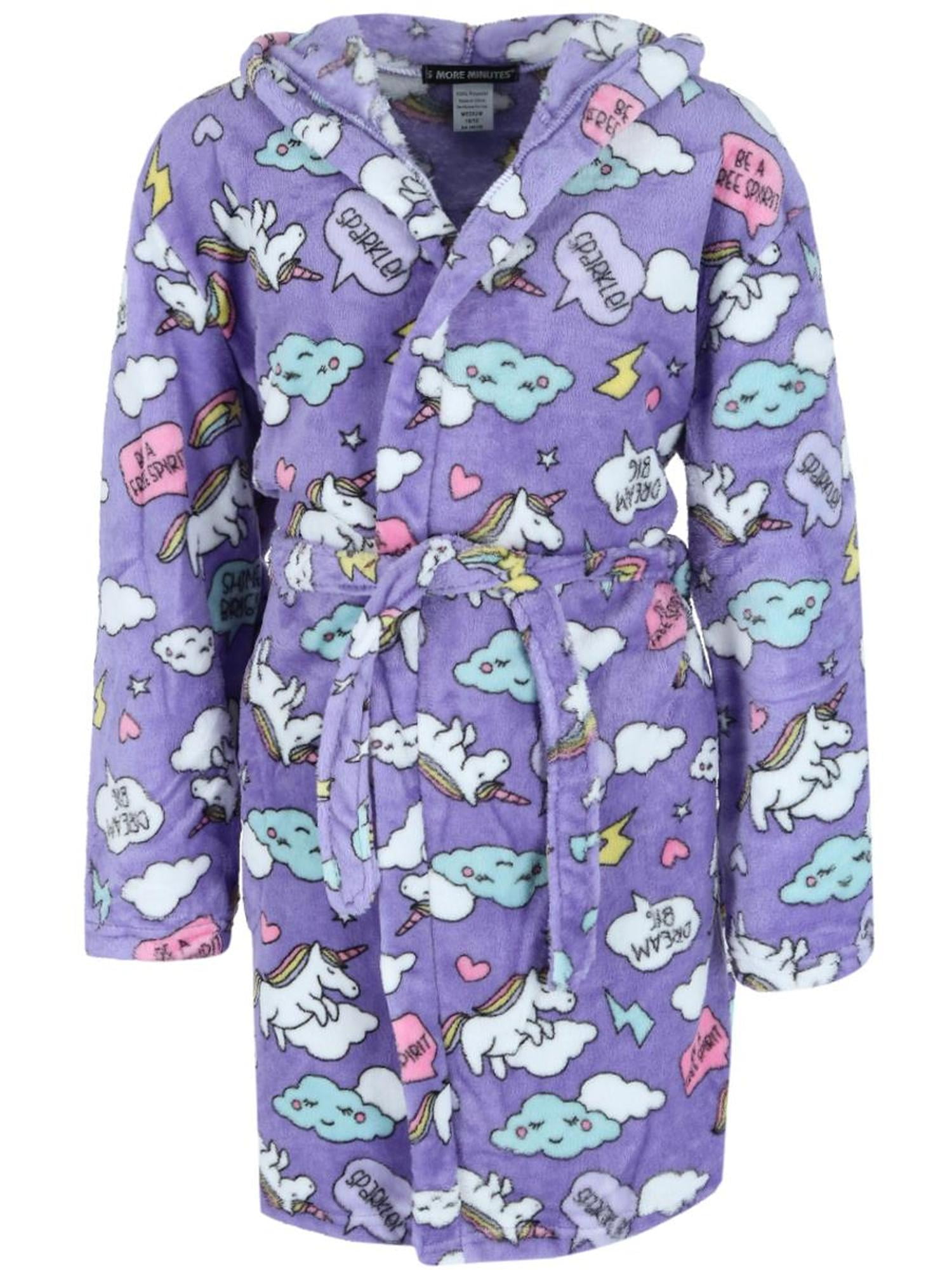 5 More Minutes Girl's Plush Unicorn Robe - Walmart.com