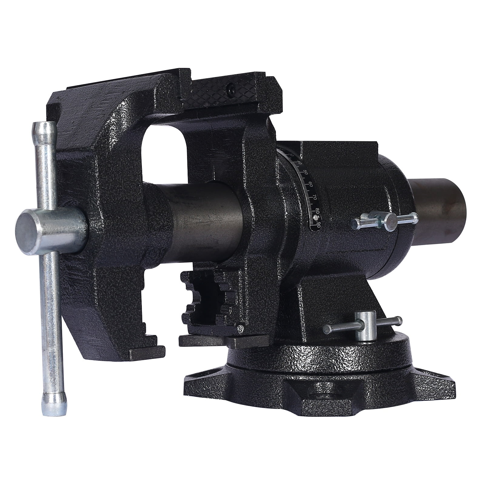 5" Multi-Jaw Rotating Bench Vise - 360° Swivel Base & Head, Heavy-Duty ...