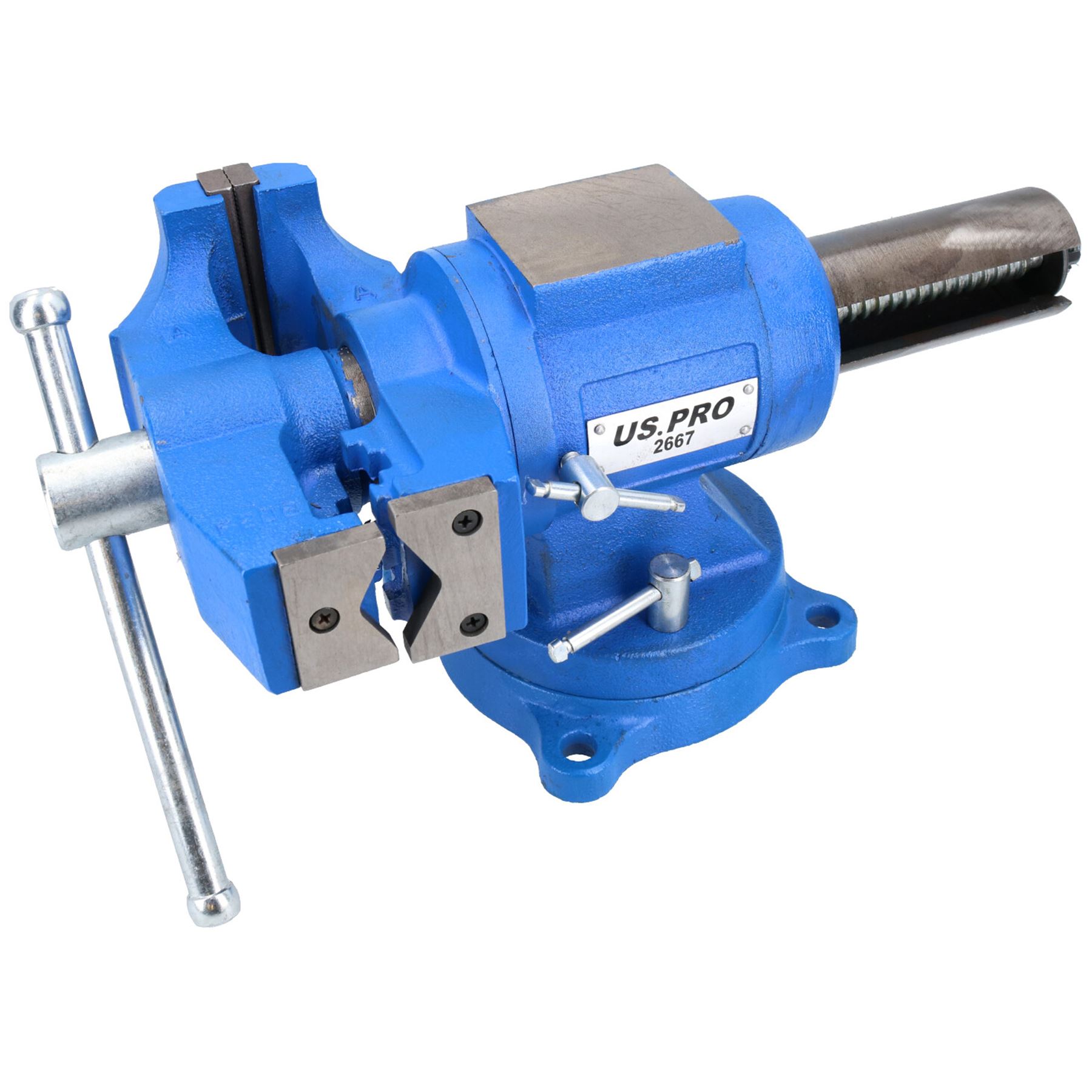 5” Multipurpose Swivel Vice + Pipe Holder Rotating Jaws Anvil Clamp ...