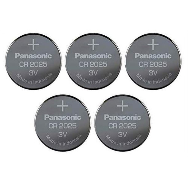 5 NEW PANASONIC CR2025 ECR 2025 Batteries 3V Exp.2024 - Walmart ...