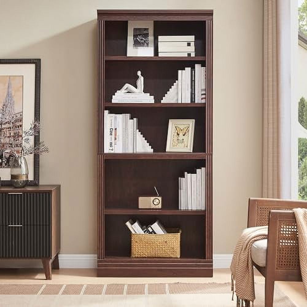5- Narrow Bookcase 72 in Tall Skinny Bookshelf Small Bookshelf Floor ...