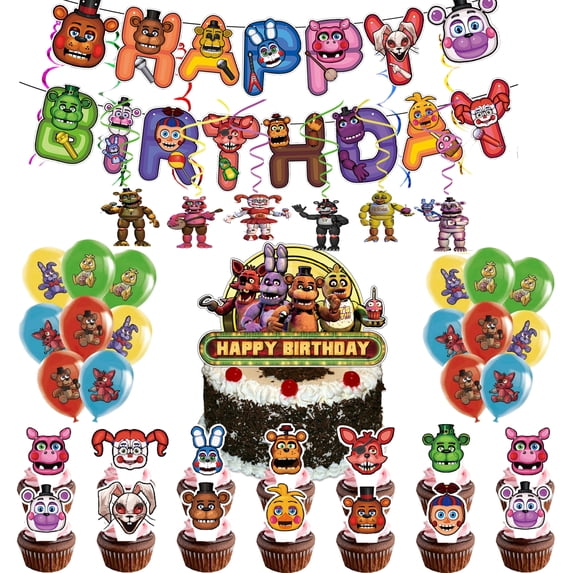 5 Nights Birthday Party Decorations, Decorations include Banner, Cake ...