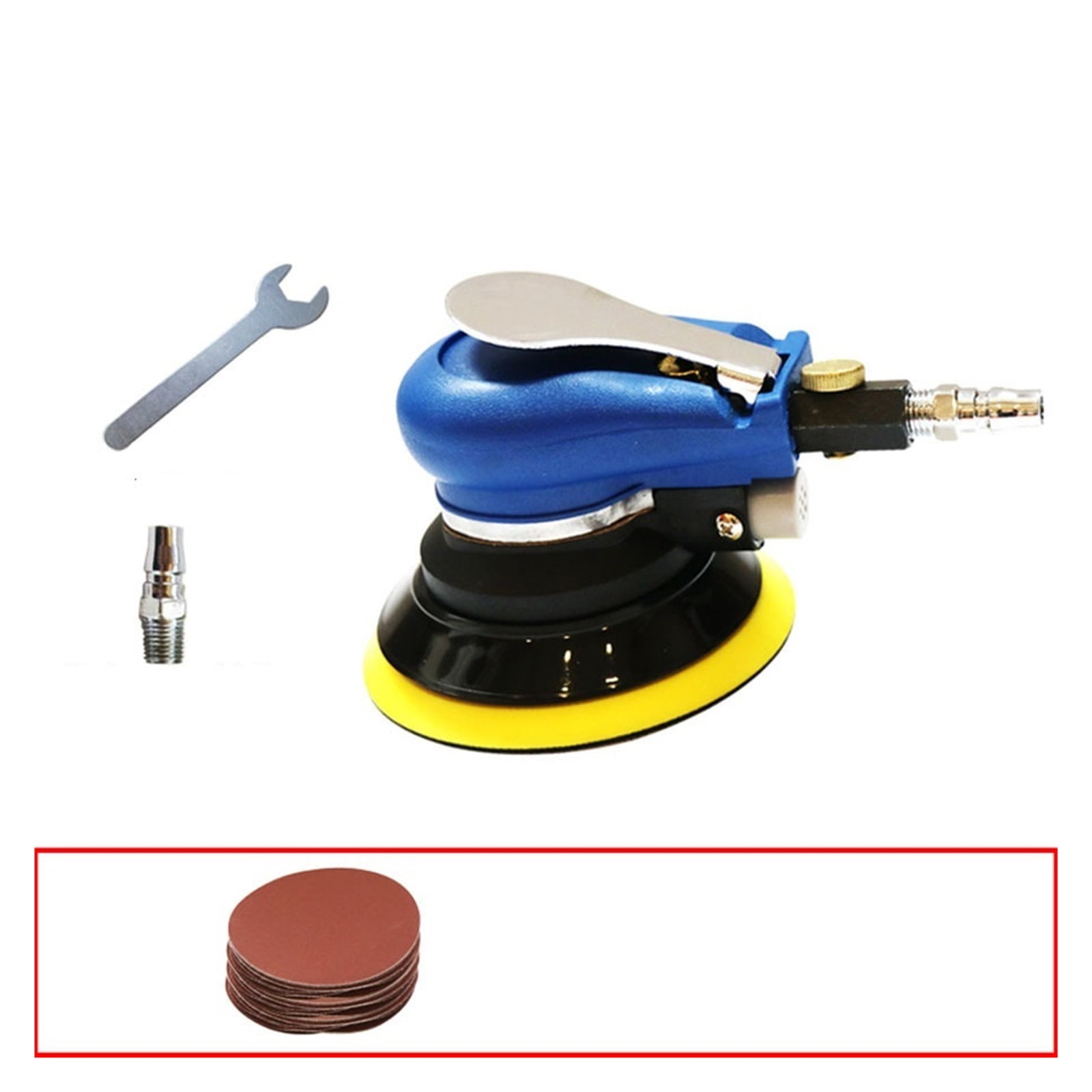 5" Non-Dust-Absorbing Matte Surface Circular Pneumatic Sandpaper Random ...