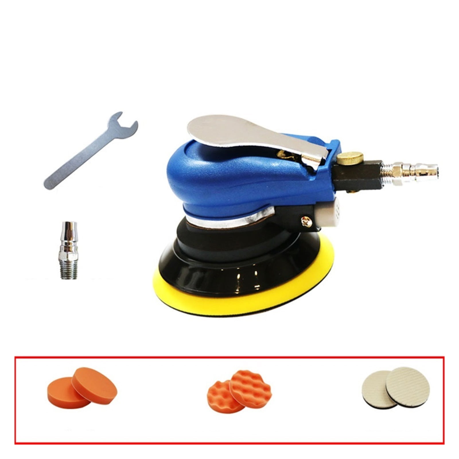 5" Non-Dust-Absorbing Matte Surface Circular Pneumatic Sandpaper Random ...