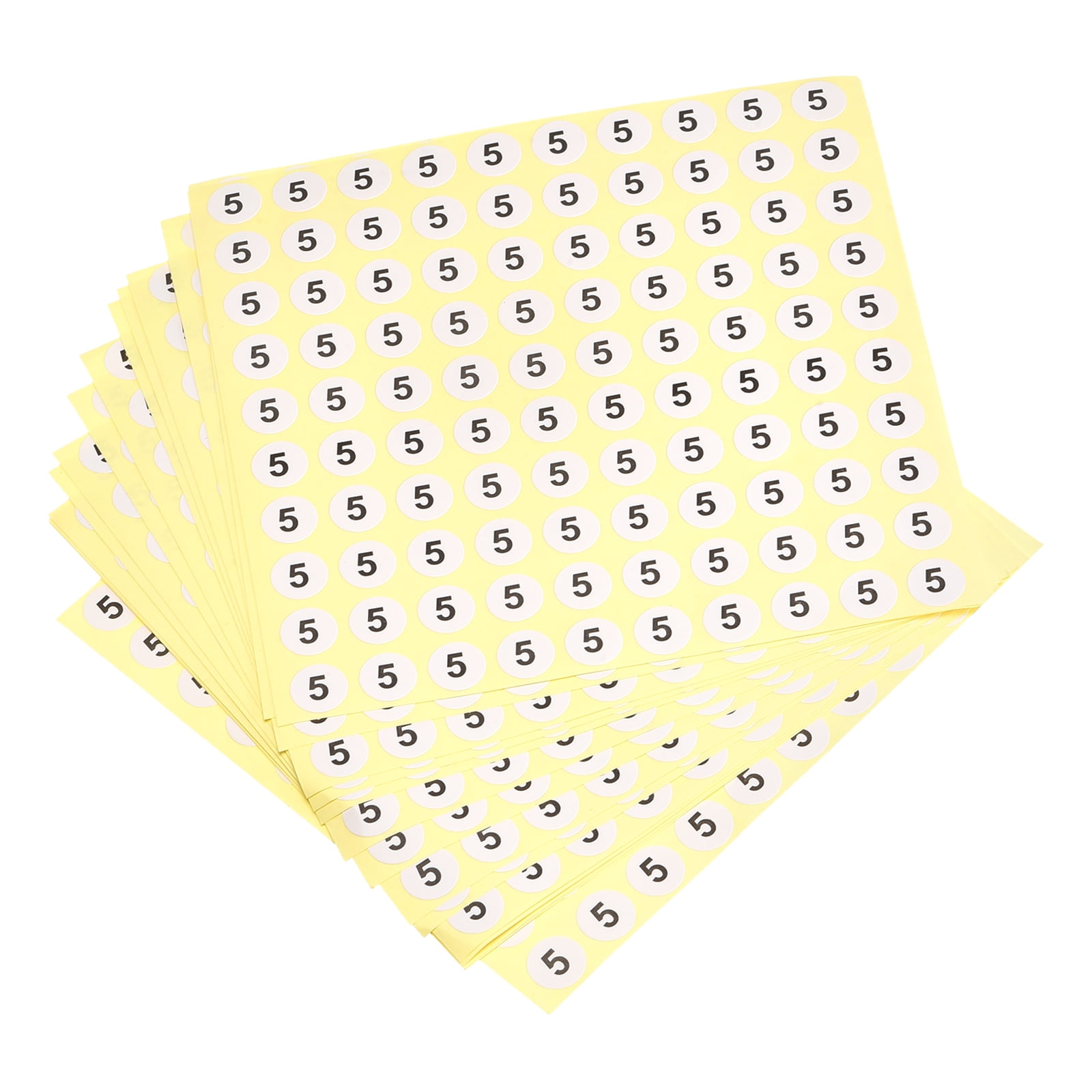 5 Number Stickers Number Label Self Adhesive Marked Sticker 10mm/0.4 ...