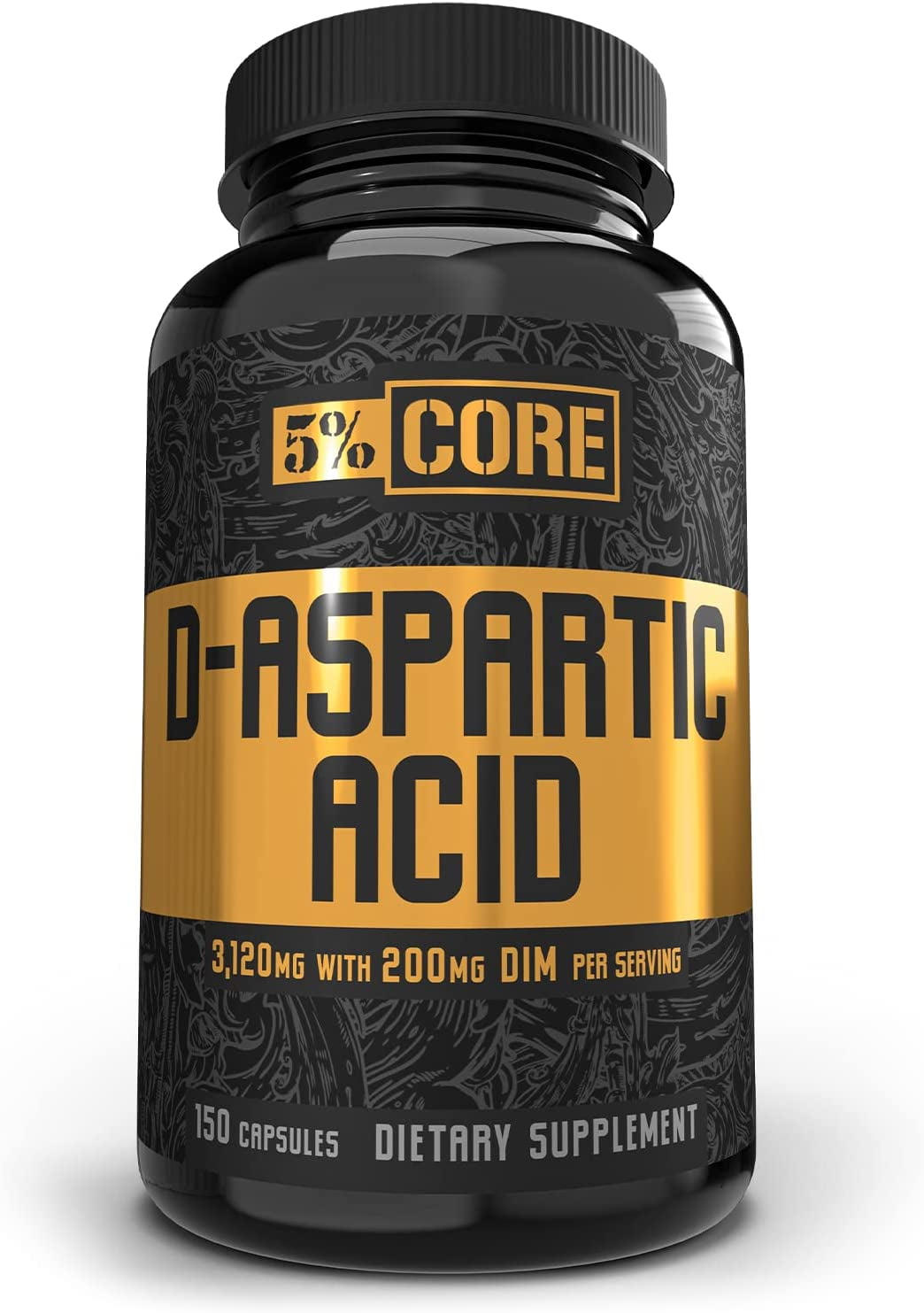 5% Nutrition Core D-Aspartic Acid Supplement (DAA) with Natural ...