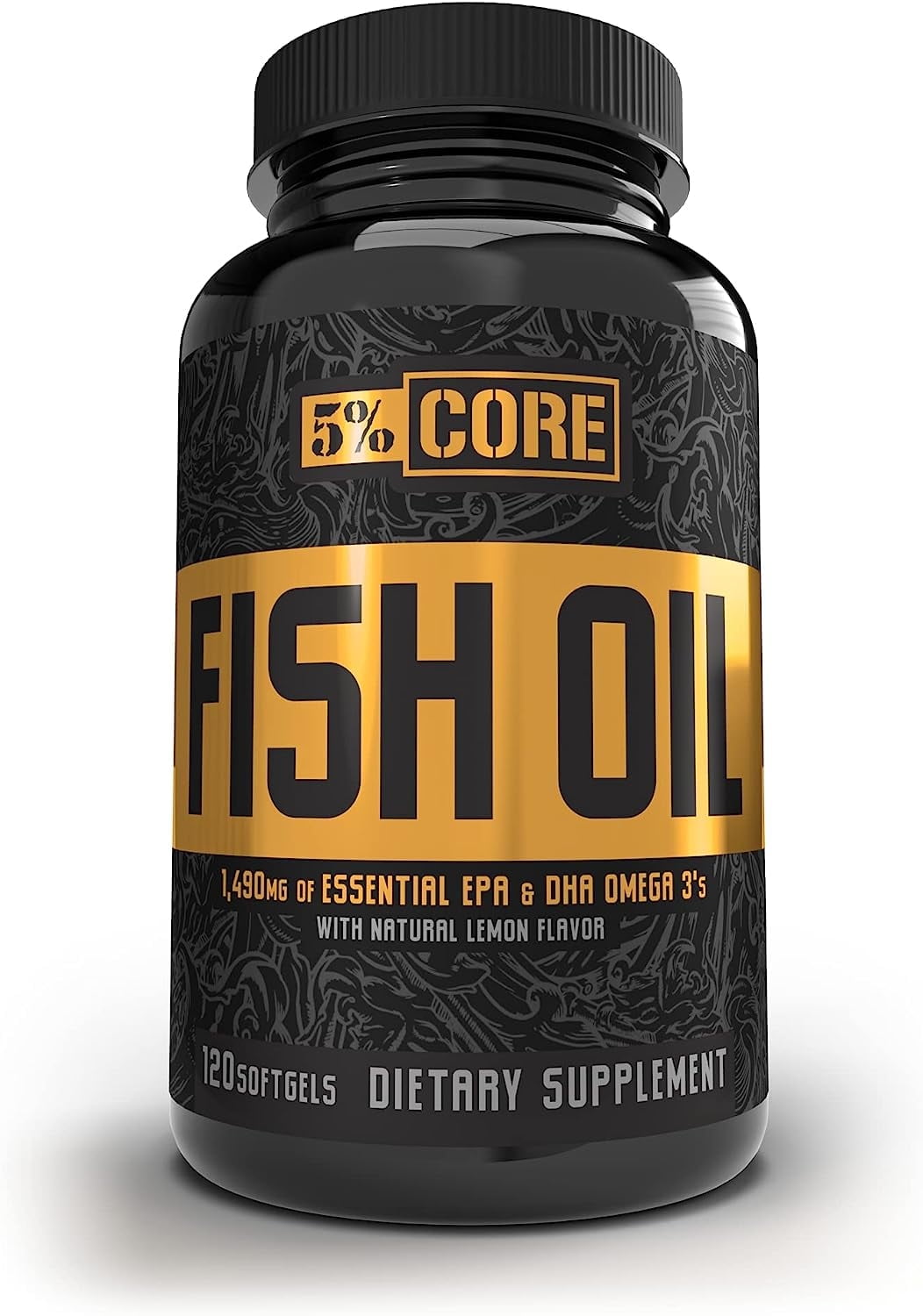 5% Nutrition Core Fish Oil Supplement | 2,500 mg EPA DHA Omega 3 Fatty ...