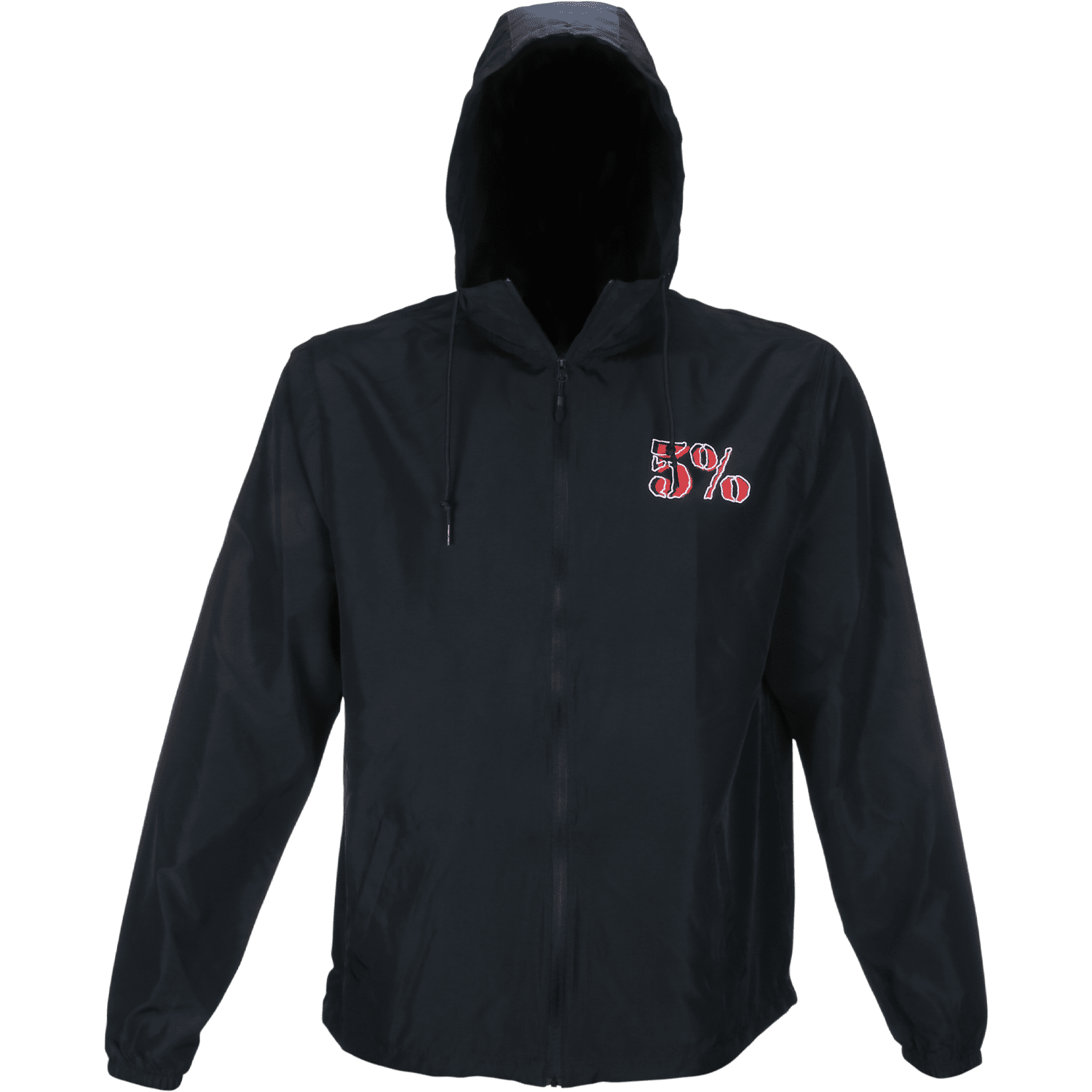 5% Nutrition Rich Piana Mens Black Hooded Jacket, OneDayYouMay Full Zip ...