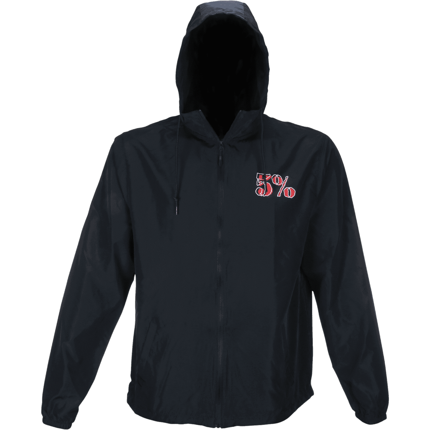 5% Nutrition Rich Piana Mens Black Hooded Jacket, OneDayYouMay Full Zip ...