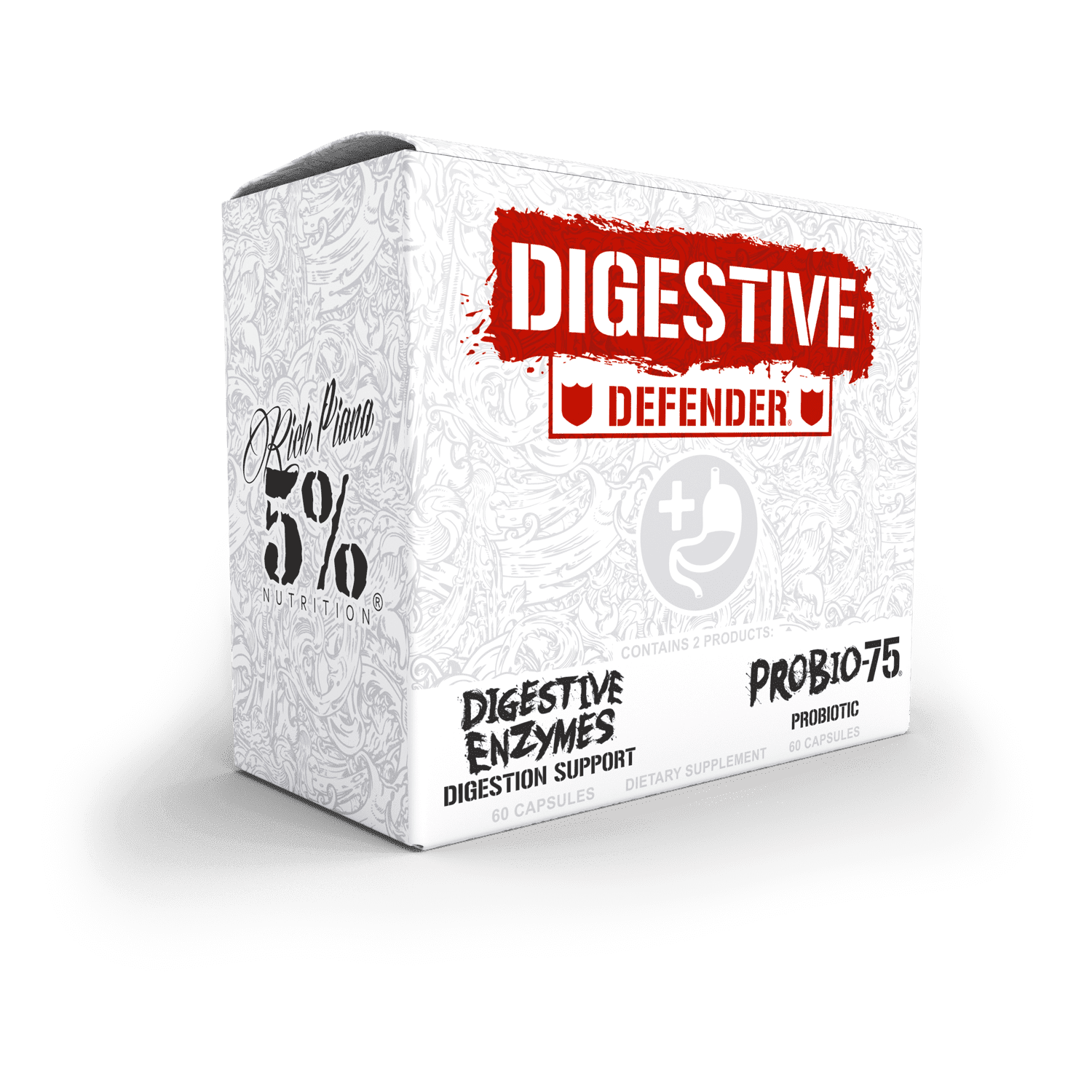 5% Nutrition Rich Piana | Probio-75 & Digestive Enzymes Digestion ...