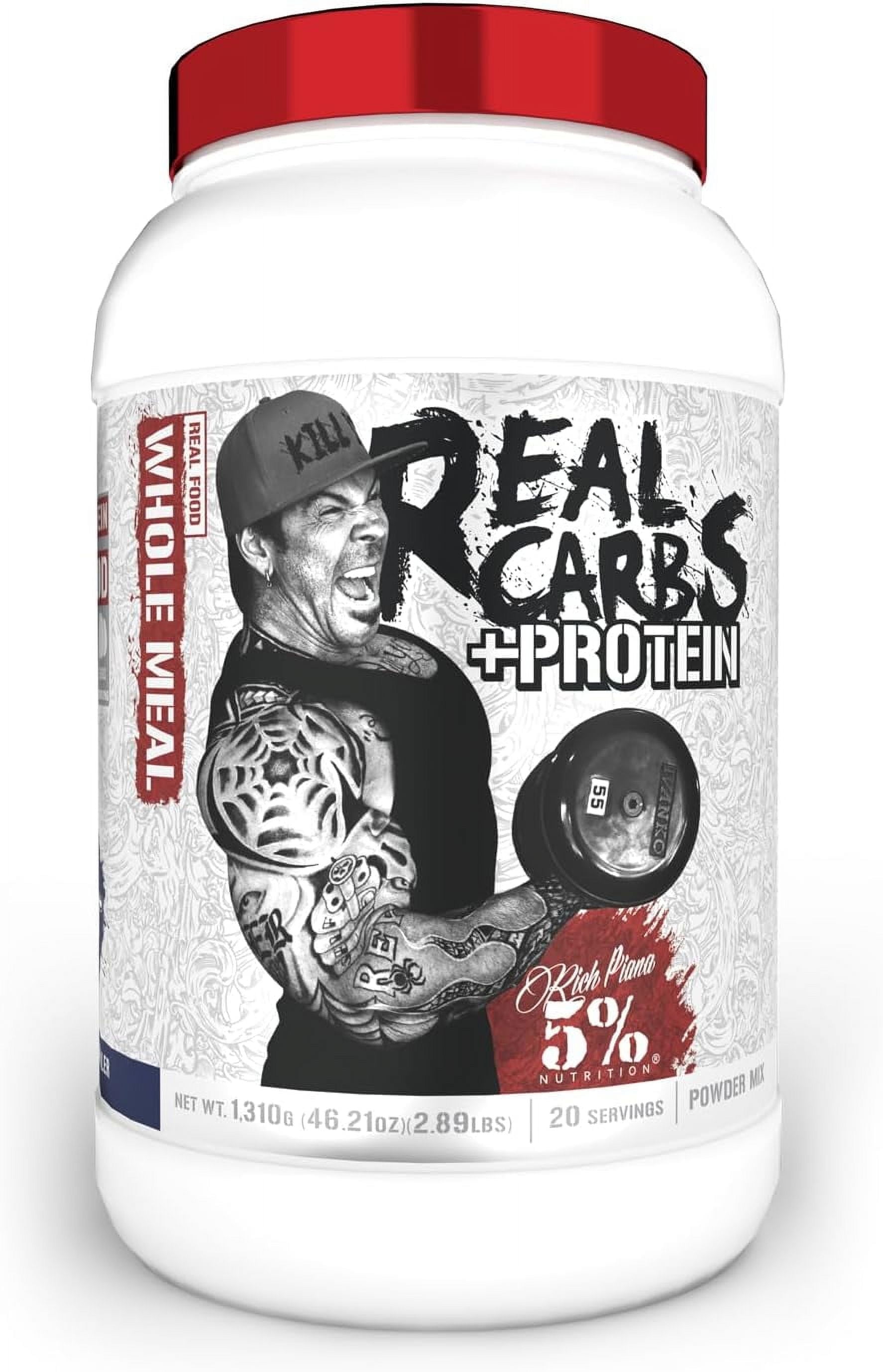 5% Nutrition Rich Piana Real Carbs + Protein | Clean Mass Gainer ...