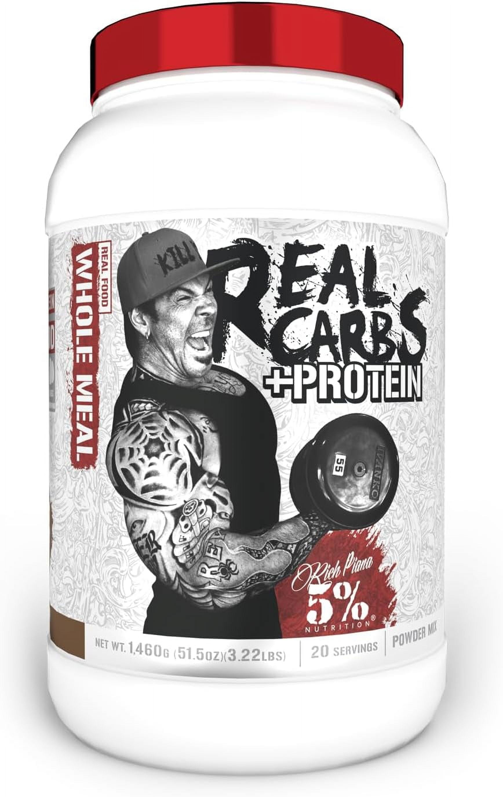 5% Nutrition Rich Piana Real Carbs + Protein | Clean Mass Gainer ...