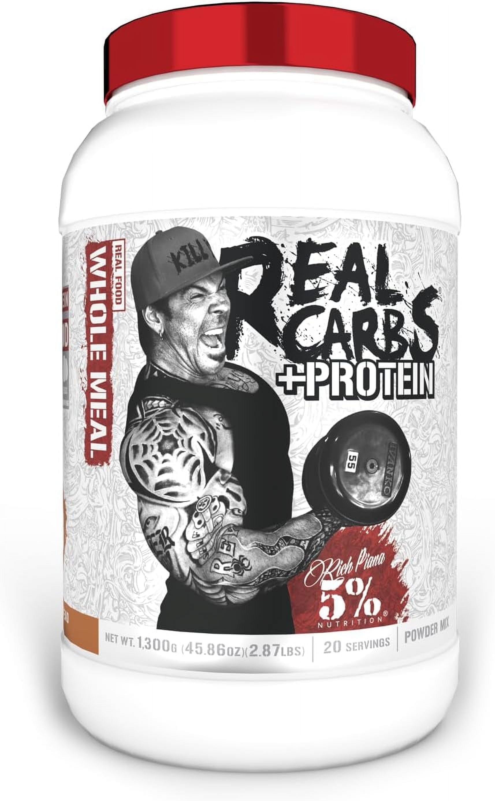 5% Nutrition Rich Piana Real Carbs + Protein | Clean Mass Gainer ...